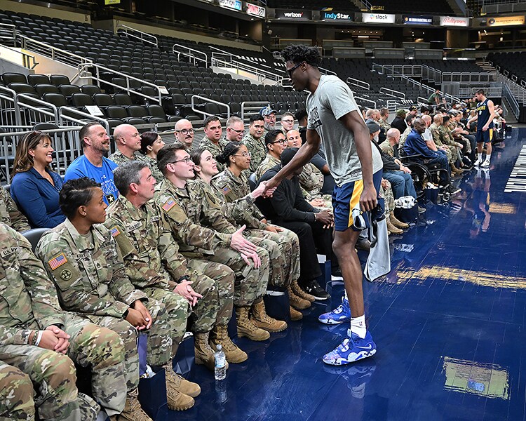 2022 Hoops for Troops Practice | Indiana Pacers