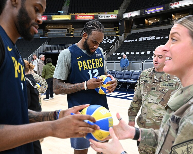 2022 Hoops for Troops Practice | Indiana Pacers
