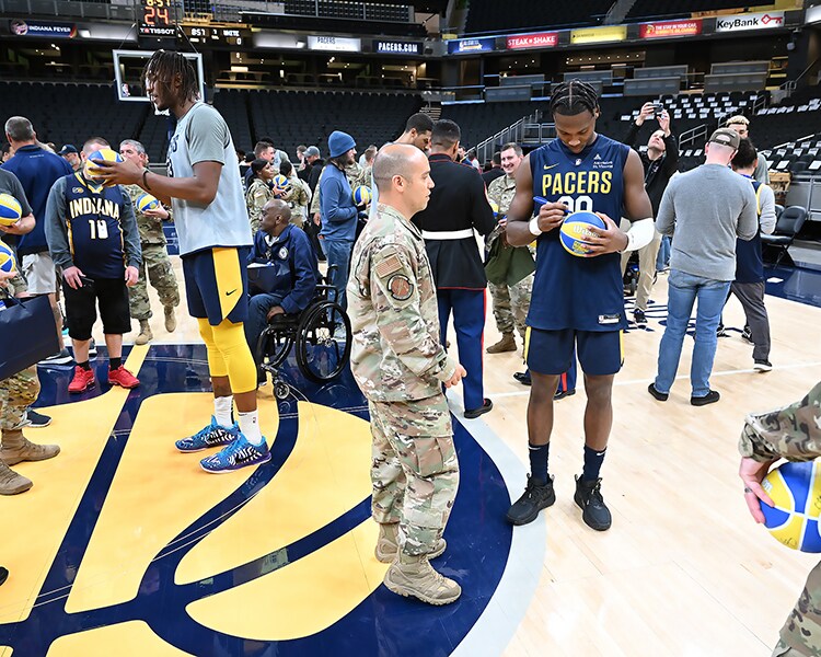 2022 Hoops for Troops Practice | Indiana Pacers