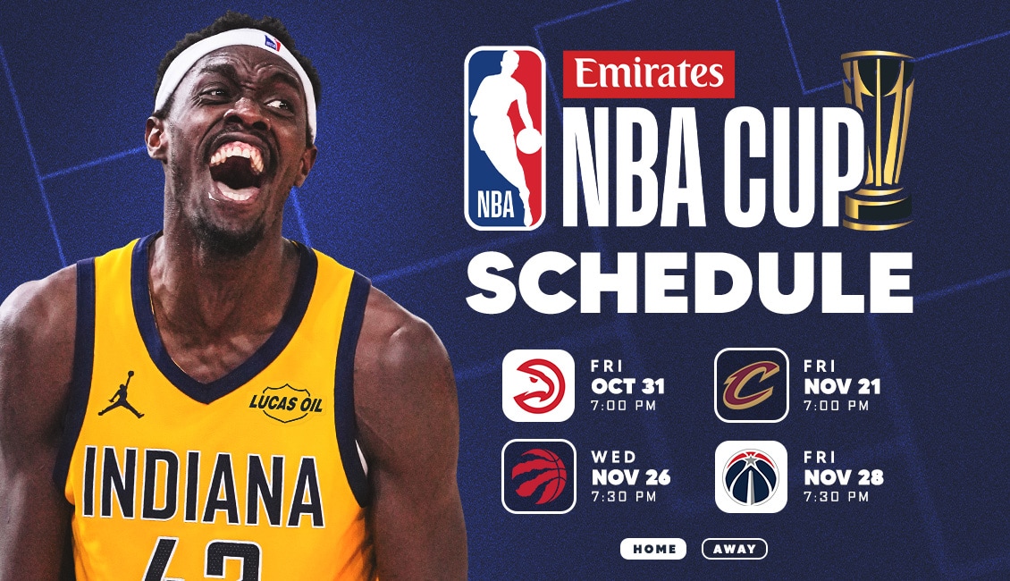 Pacers Schedule Announced for 2025 NBA Cup Group Games | Indiana Pacers