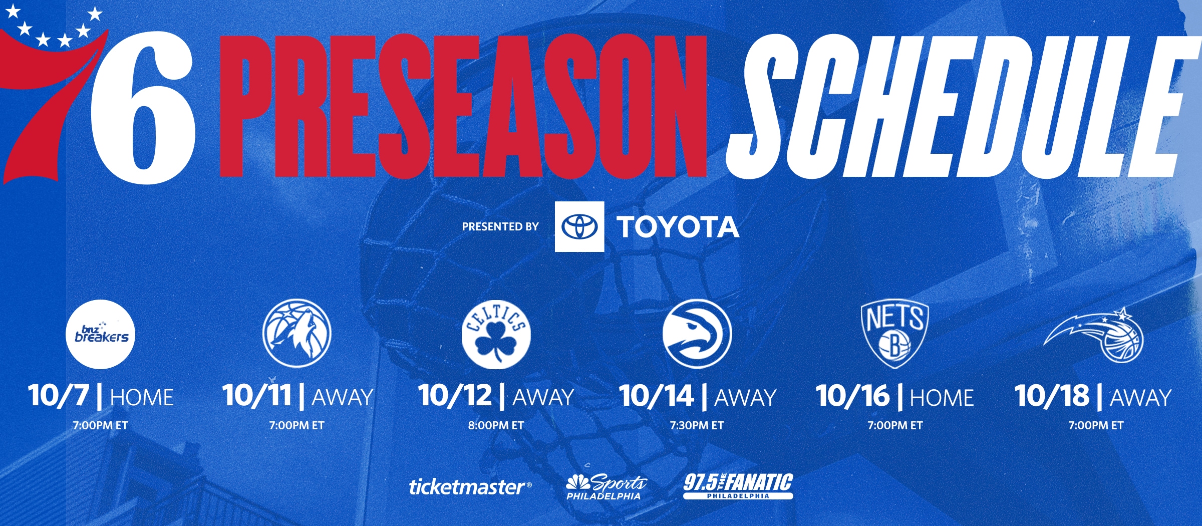 Philadelphia 76ers Announce 2024-25 Preseason Schedule