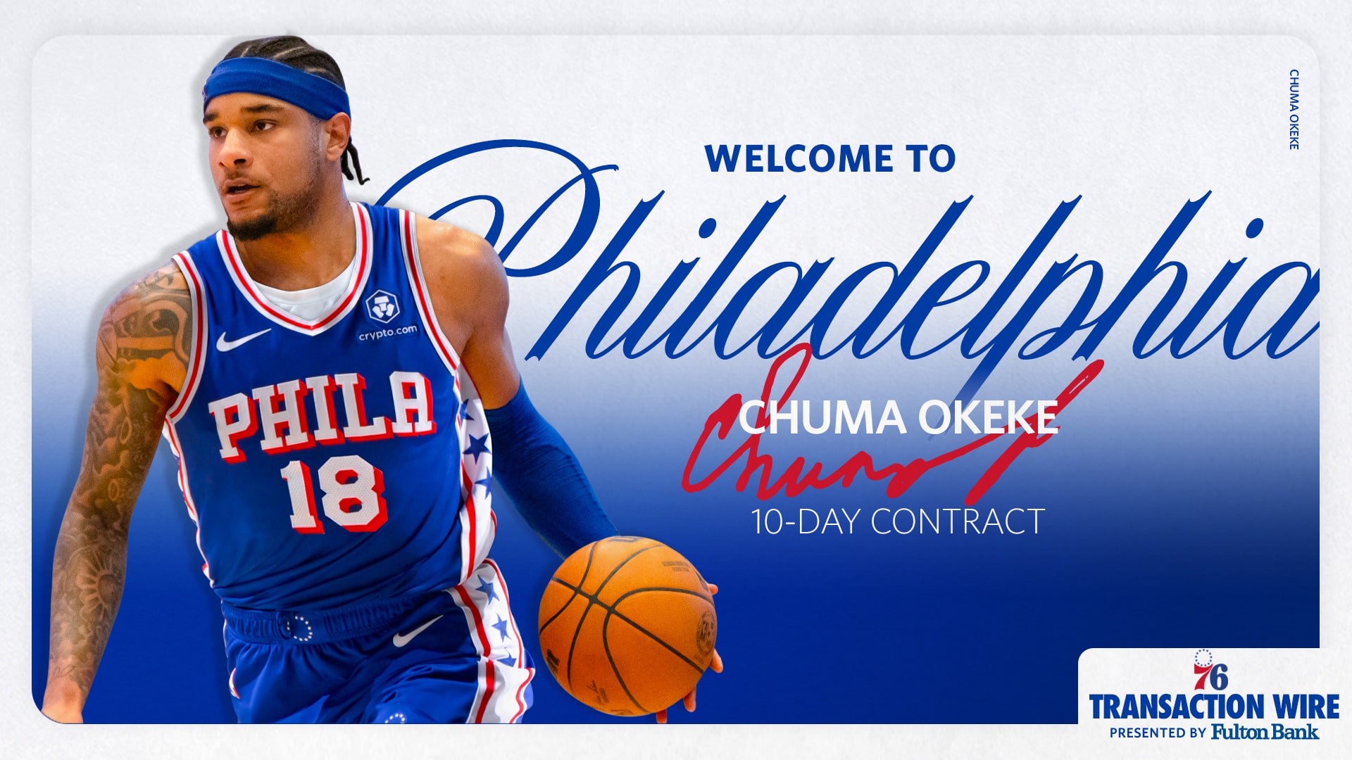 76ers Sign Chuma Okeke To 10-Day Contract