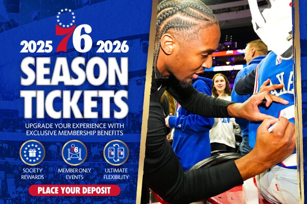 Sixers Season Tickets On Sale 2025-26 | Philadelphia 76ers Society 76