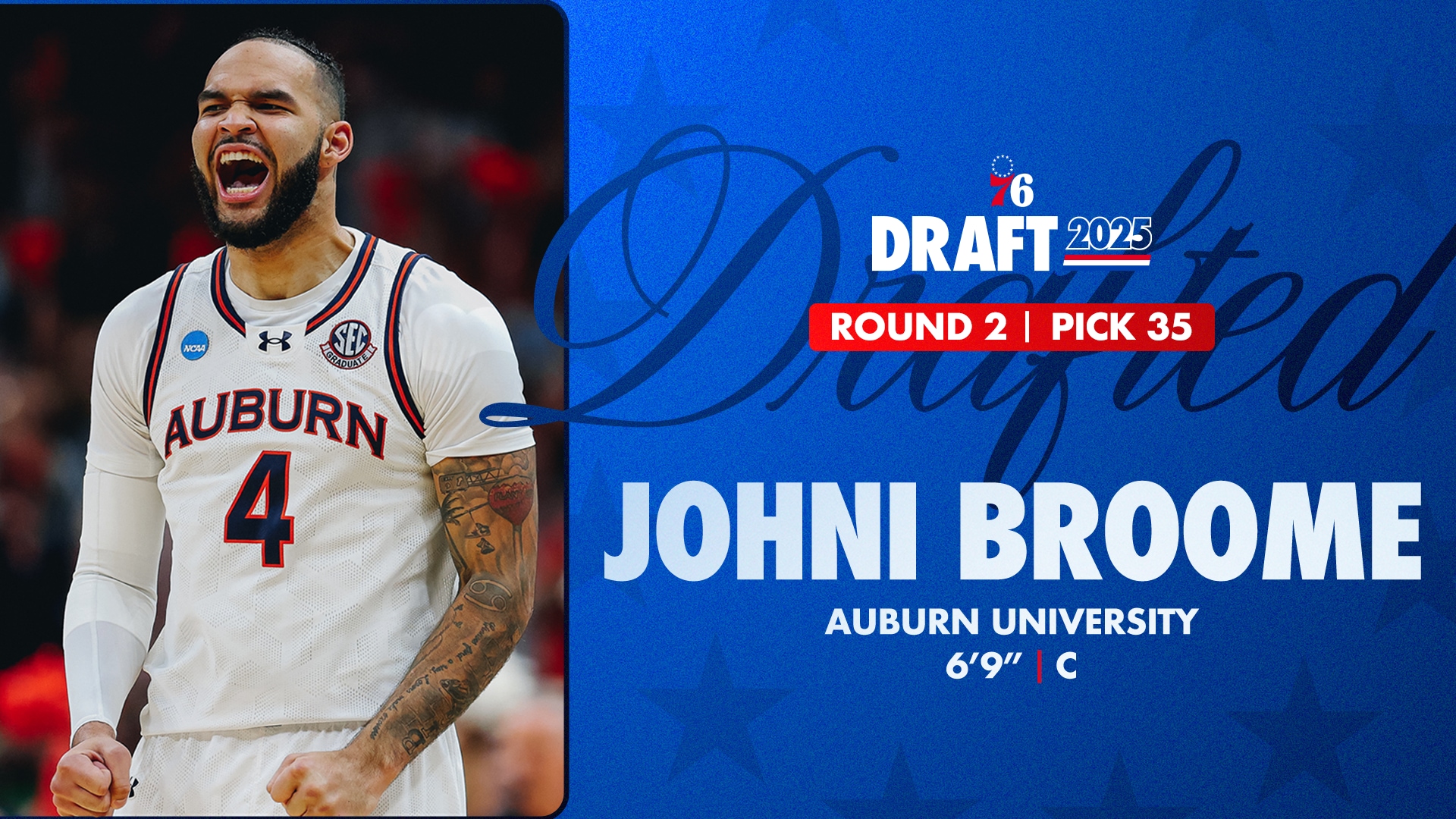 Meet Johni Broome, Sixers No. 35 Overall Pick
