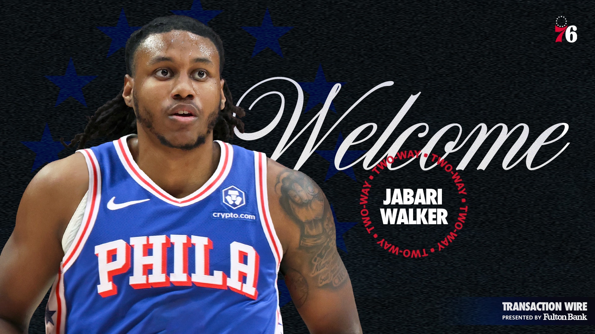 76ers Sign Jabari Walker to Two-Way Contract