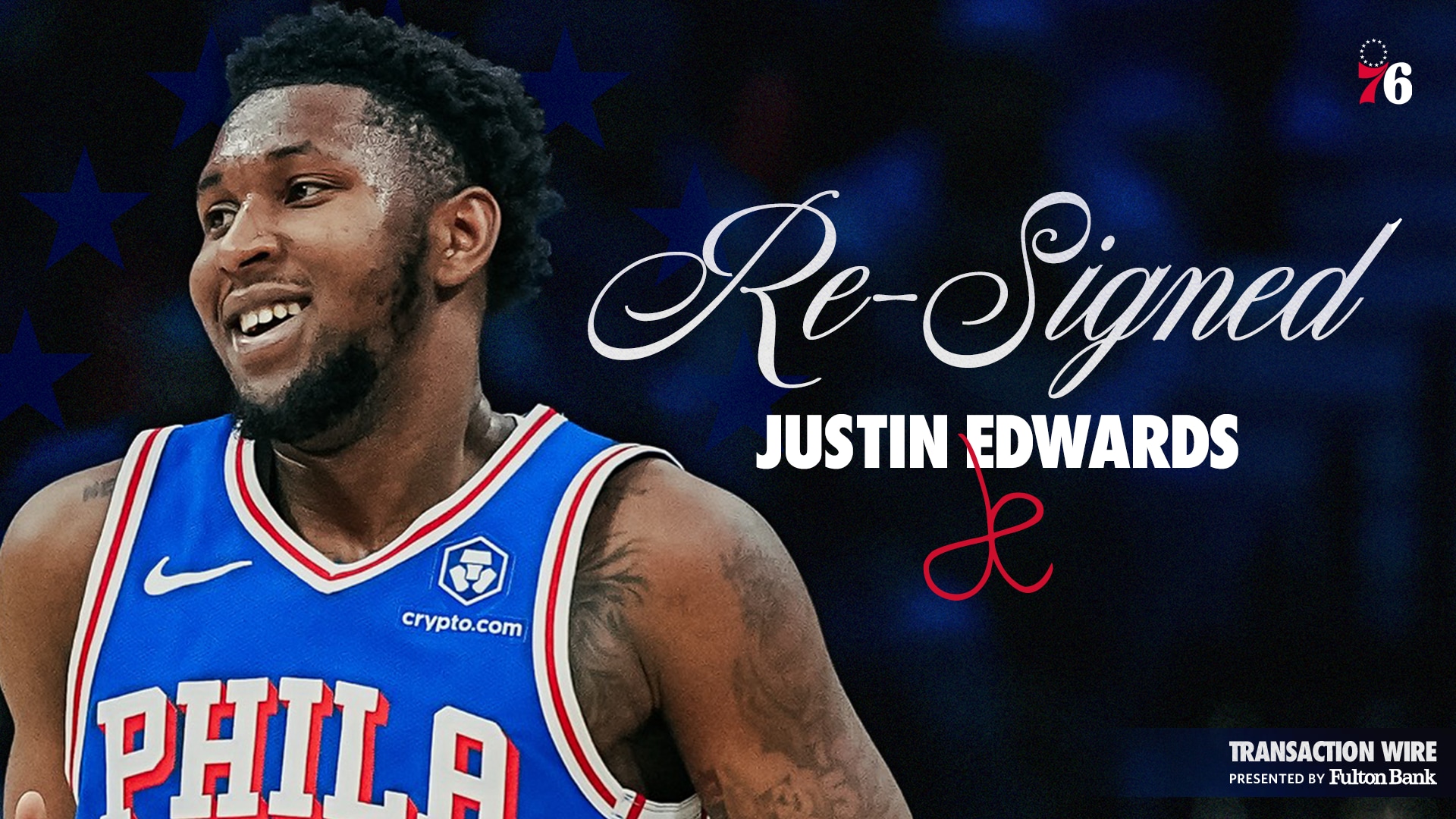 Philadelphia 76ers Re-Sign Justin Edwards