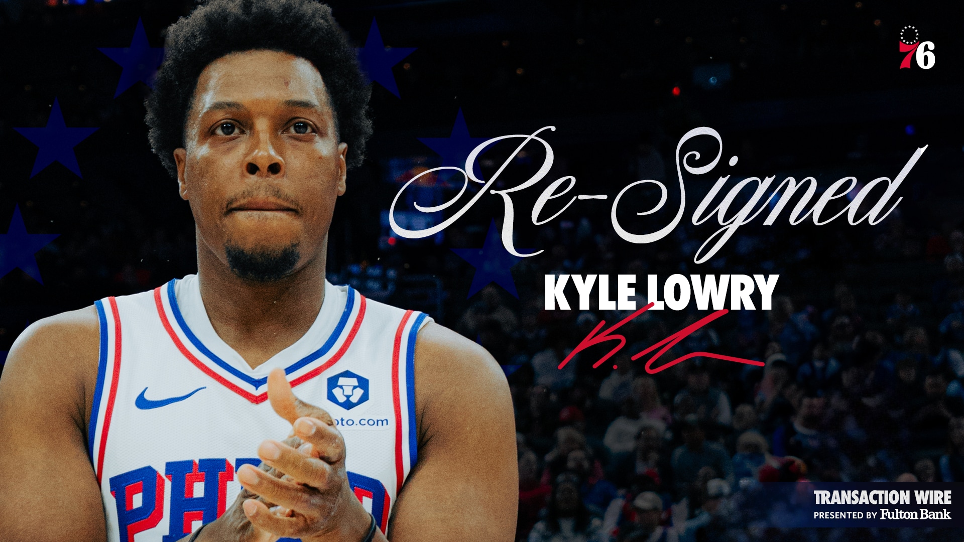 Philadelphia 76ers Re-Sign Kyle Lowry