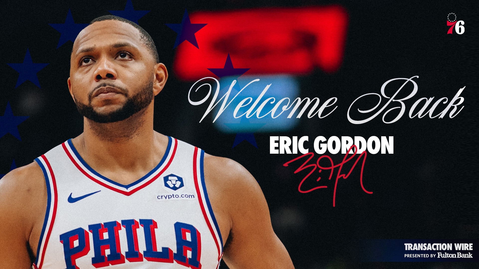 Sixers Re-Sign NBA Veteran Eric Gordon