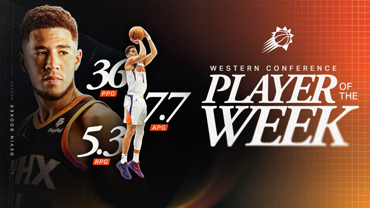 DEVIN BOOKER NAMED WESTERN CONFERENCE PLAYER OF THE WEEK | Phoenix Suns