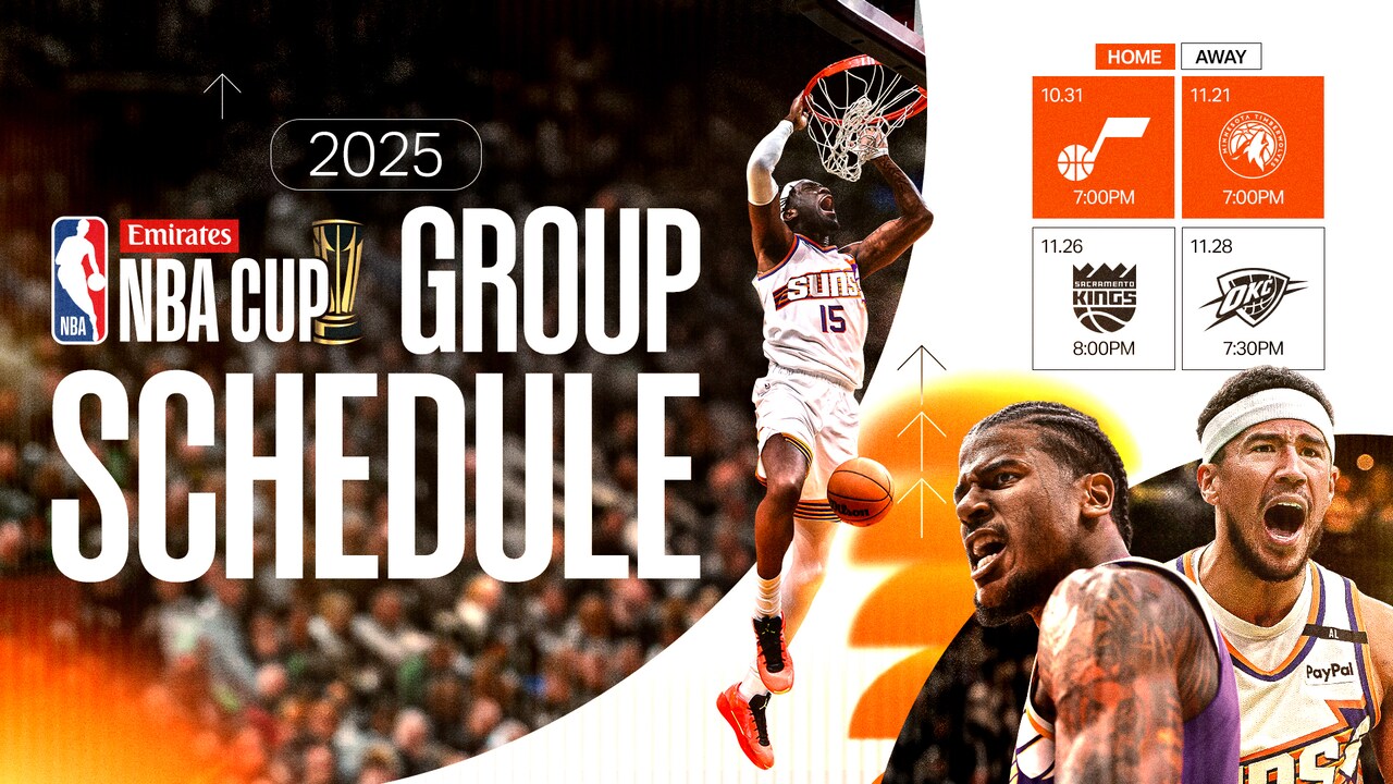 PHOENIX SUNS ANNOUNCE SCHEDULE FOR EMIRATES NBA CUP 2025 GROUP PLAY ...