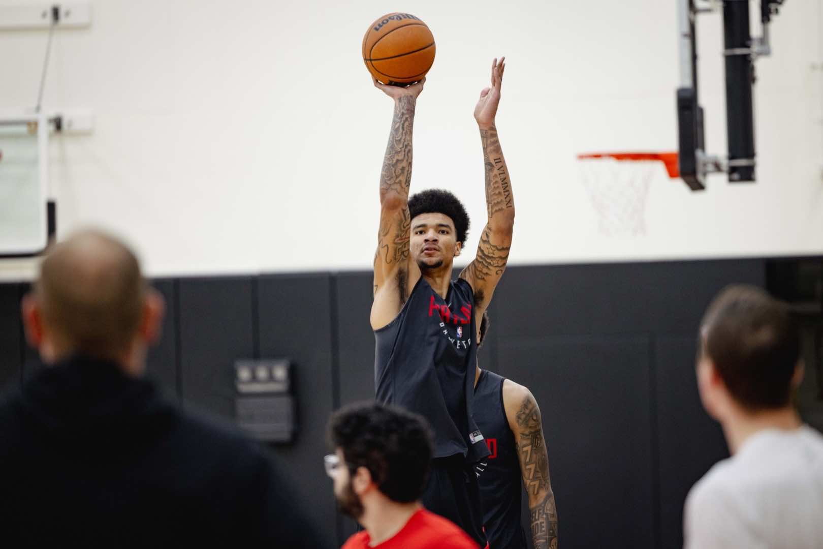 PHOTOS » Draft workout with Isaiah Crawford, Alex Karaban, Caleb Love ...