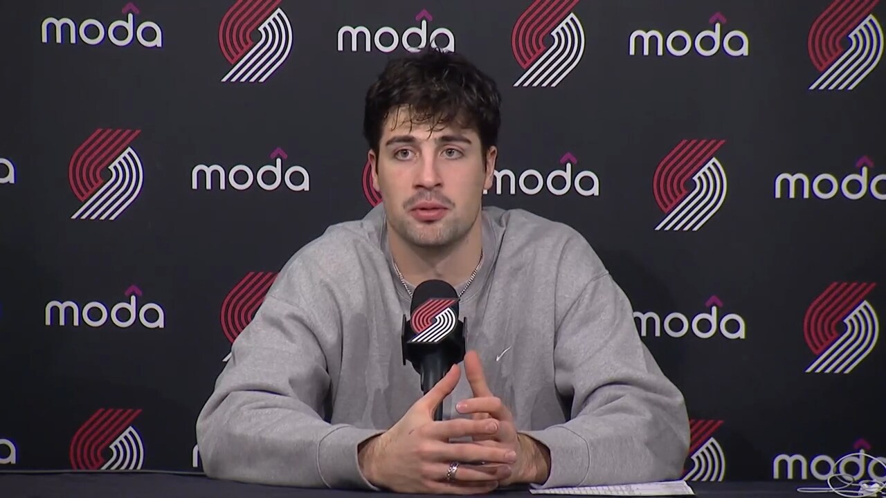 Deni Avdija Postgame Interview | Portland Trail Blazers 108, Oklahoma ...
