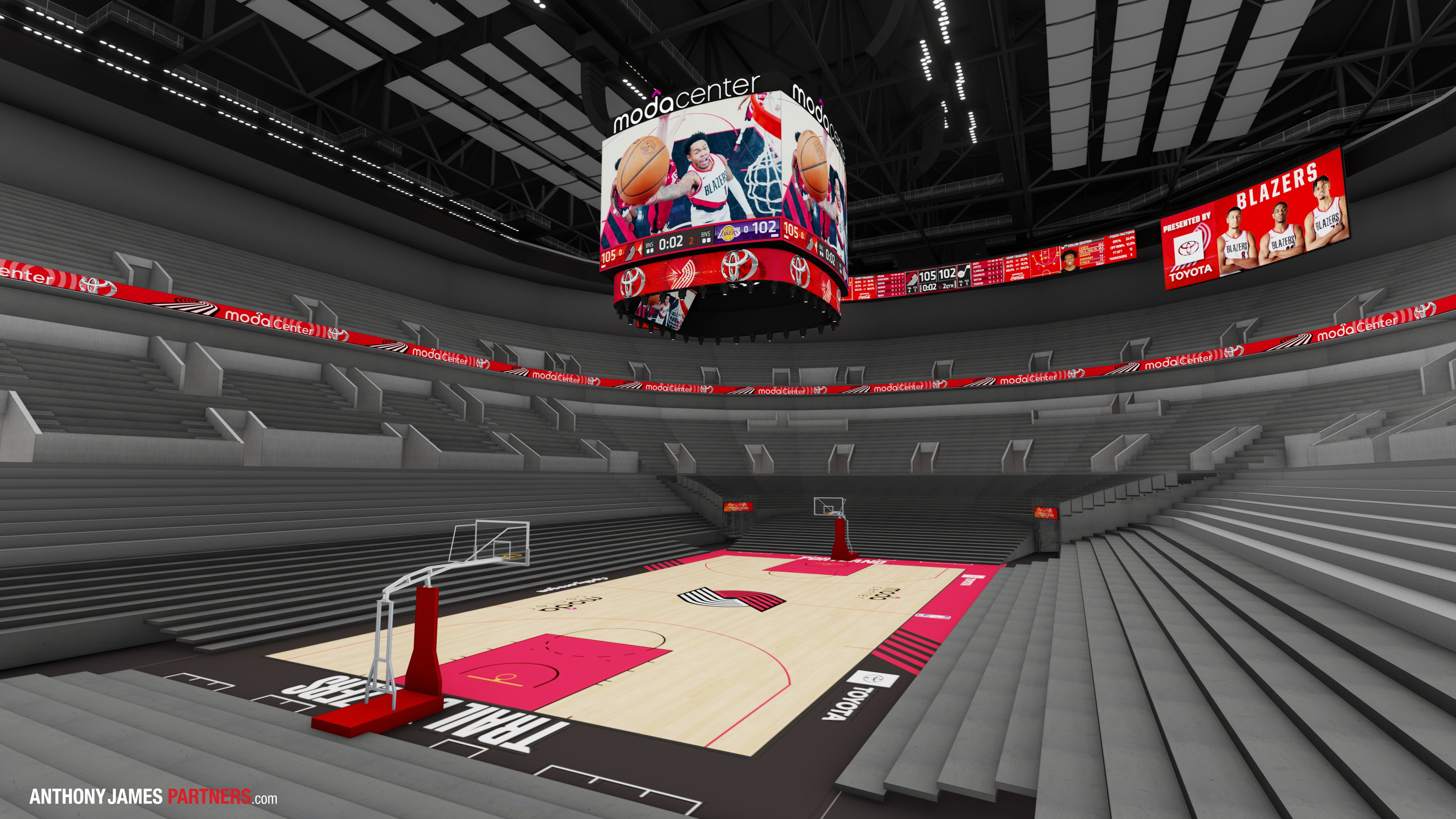 Portland Trail Blazers Announce Moda Center Videoboard Enhancements In ...