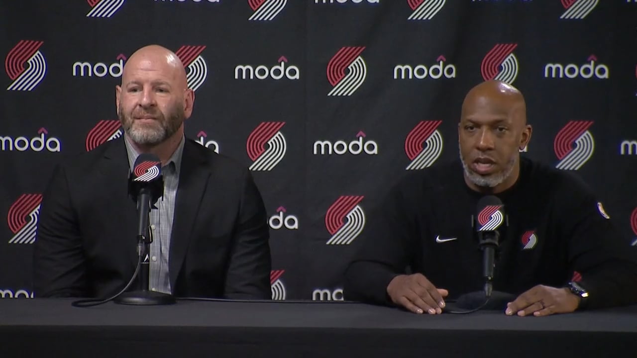 Joe Cronin and Chauncey Billups | 2024-25 End of Season Press ...