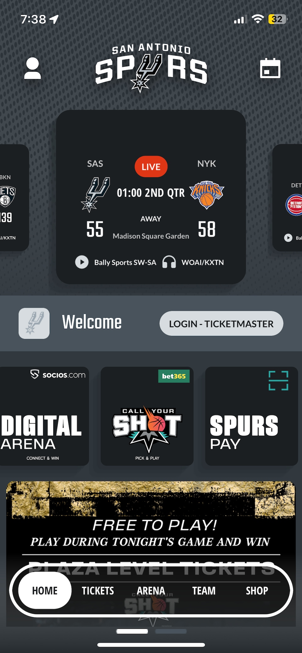Mobile Ticketing | San Antonio Spurs