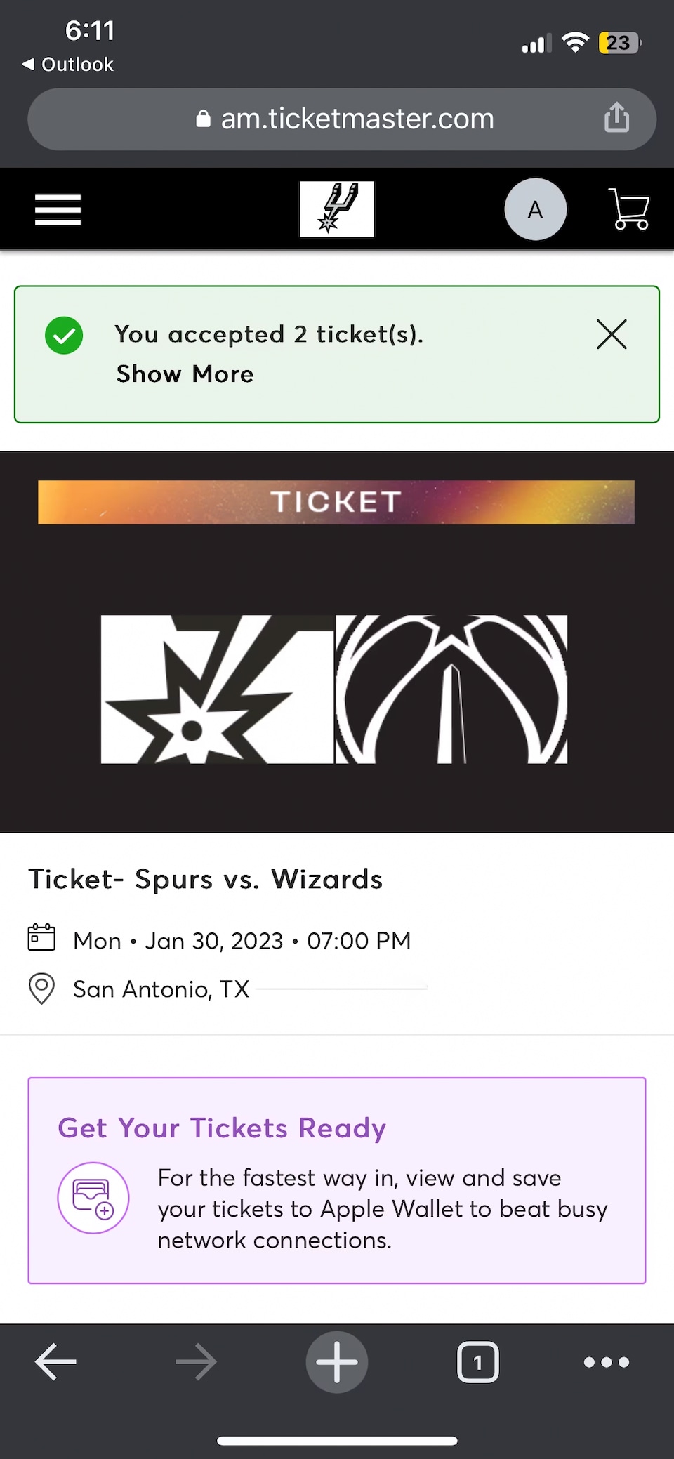 Mobile Ticketing | San Antonio Spurs