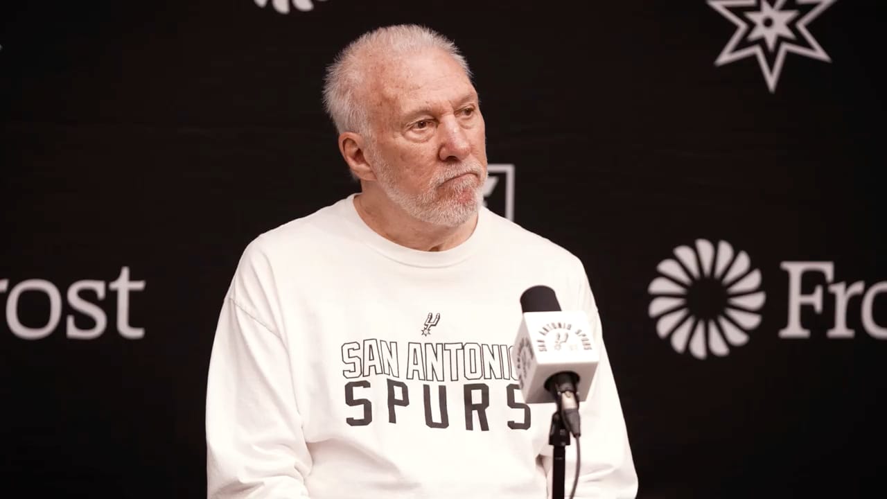 Gregg Popovich, Pre-game vs Denver Nuggets | I-35 Austin Series | San ...