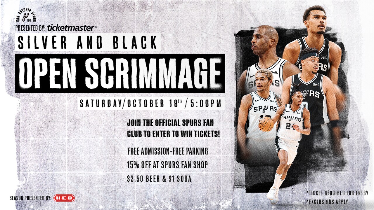 San Antonio Spurs Announce Free Open Scrimmage on Saturday, October 19 ...