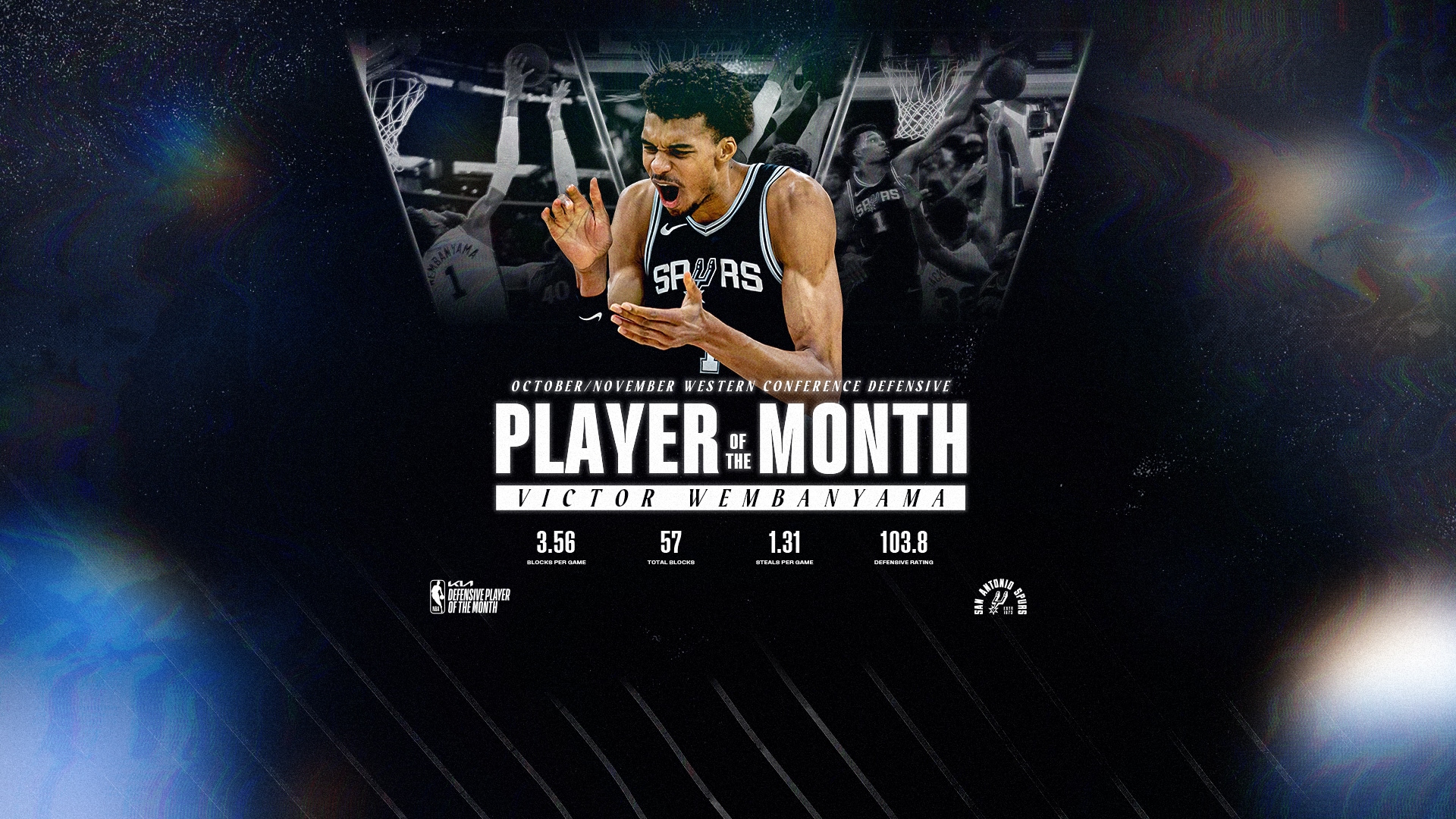 Victor Wembanyama Named Western Conference Defensive Player Of The ...