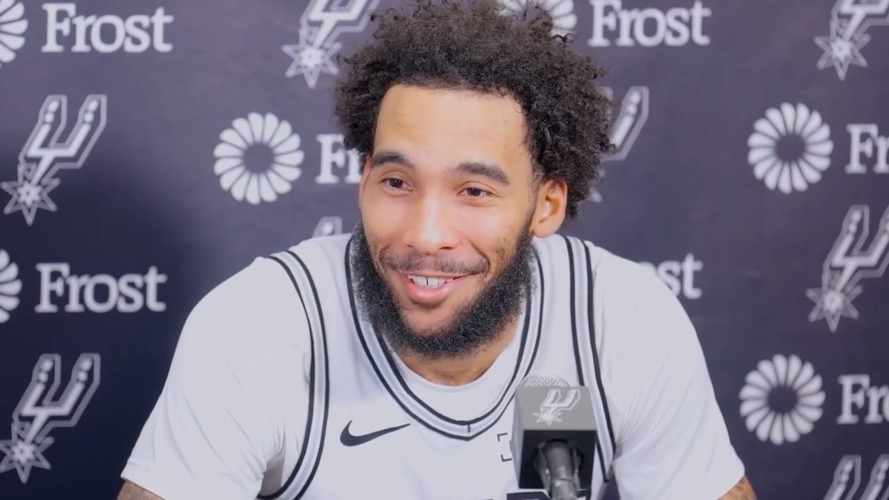 Julian Champagnie, Post-Game vs Denver Nuggets | 11/28/25 | San Antonio ...