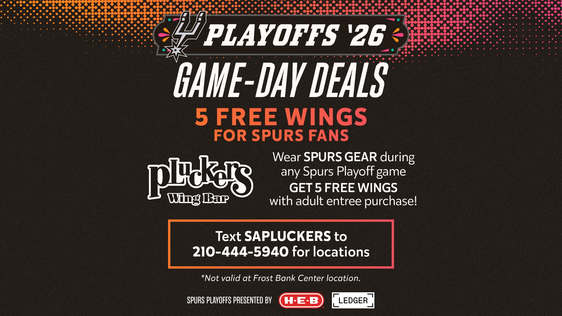 Pluckers Game Day Deal
