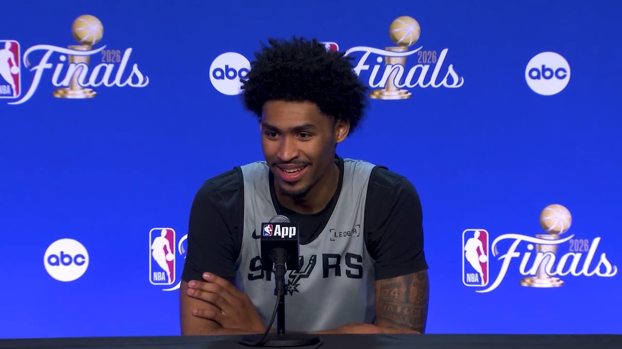 Dylan Harper, Finals Media Day vs New York Knicks | 6/2/26 | San ...