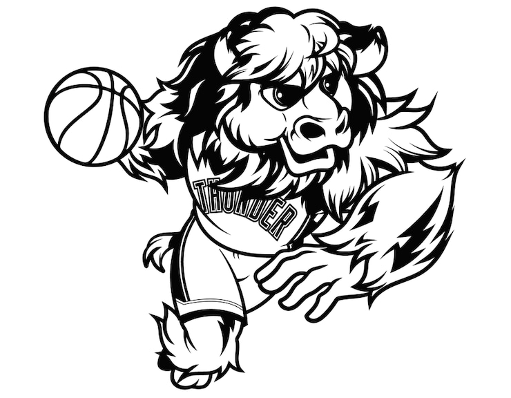 okc thunder coloring pages printable