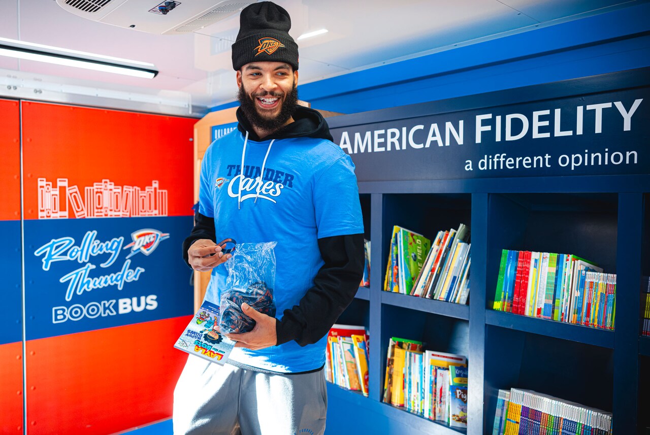 Photos: Book Bus at Scissortail Elementary | Oklahoma City Thunder
