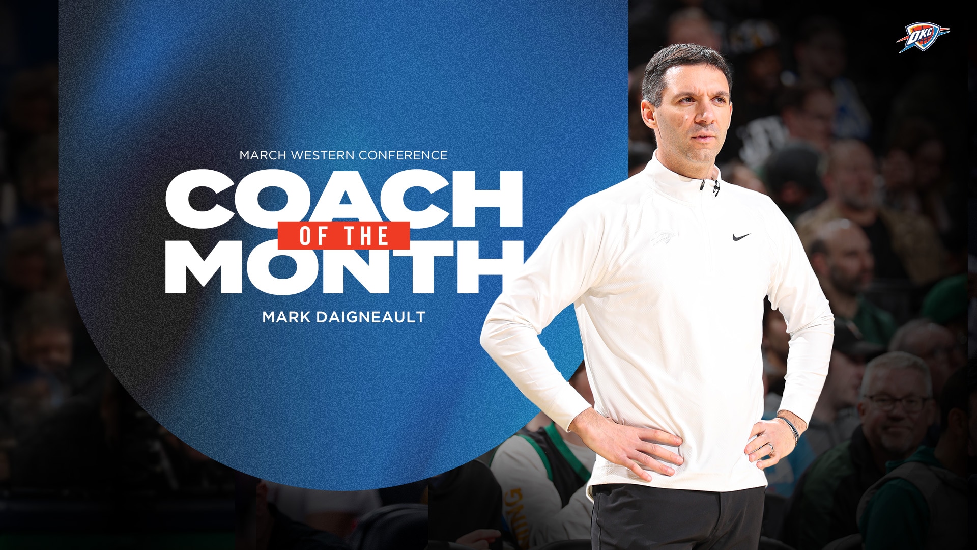 Mark Daigneault Named Western Conference Coach of the Month | Oklahoma ...