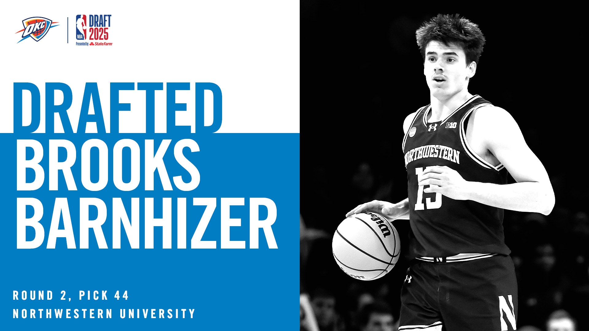 Thunder Selects Brooks Barnhizer in the 2025 NBA Draft | Oklahoma City ...