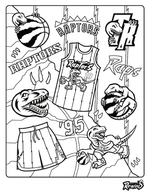 nba trophy coloring page