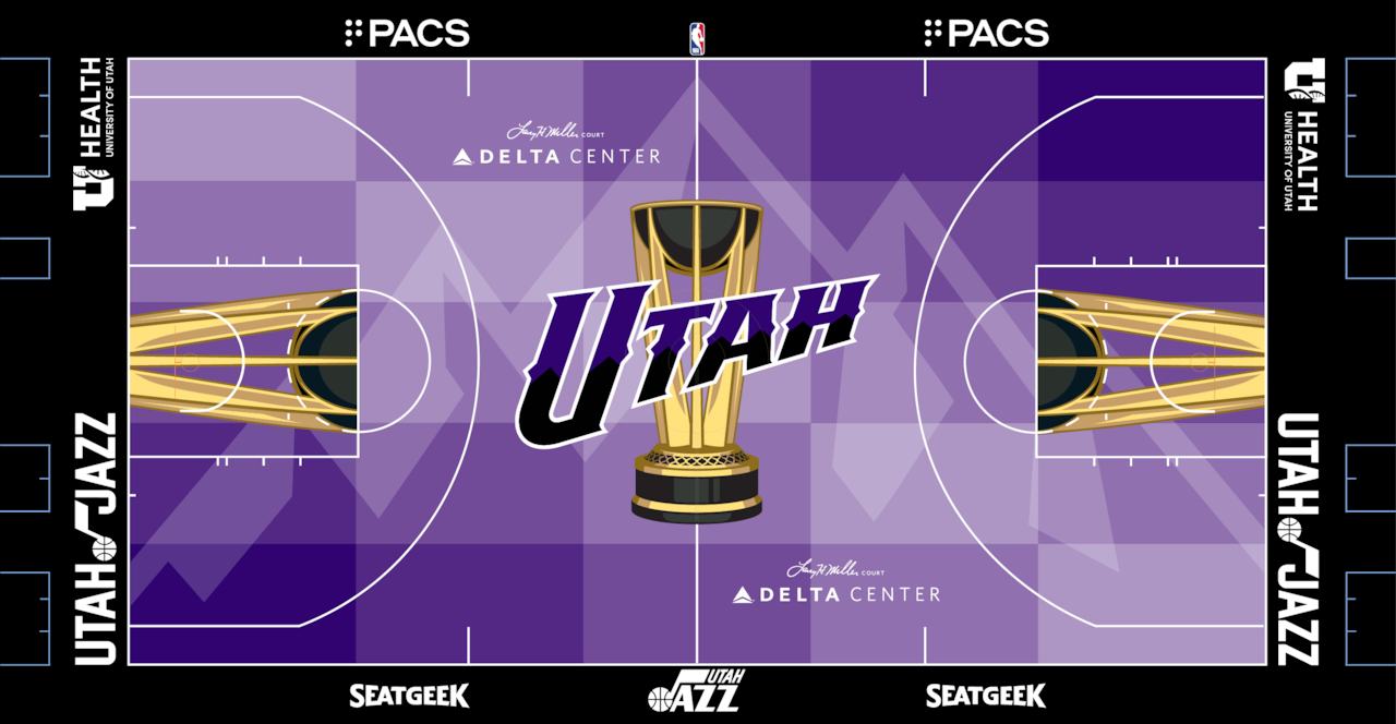 Utah Jazz Unveil 2025 Emirates NBA Cup Court Design | Utah Jazz