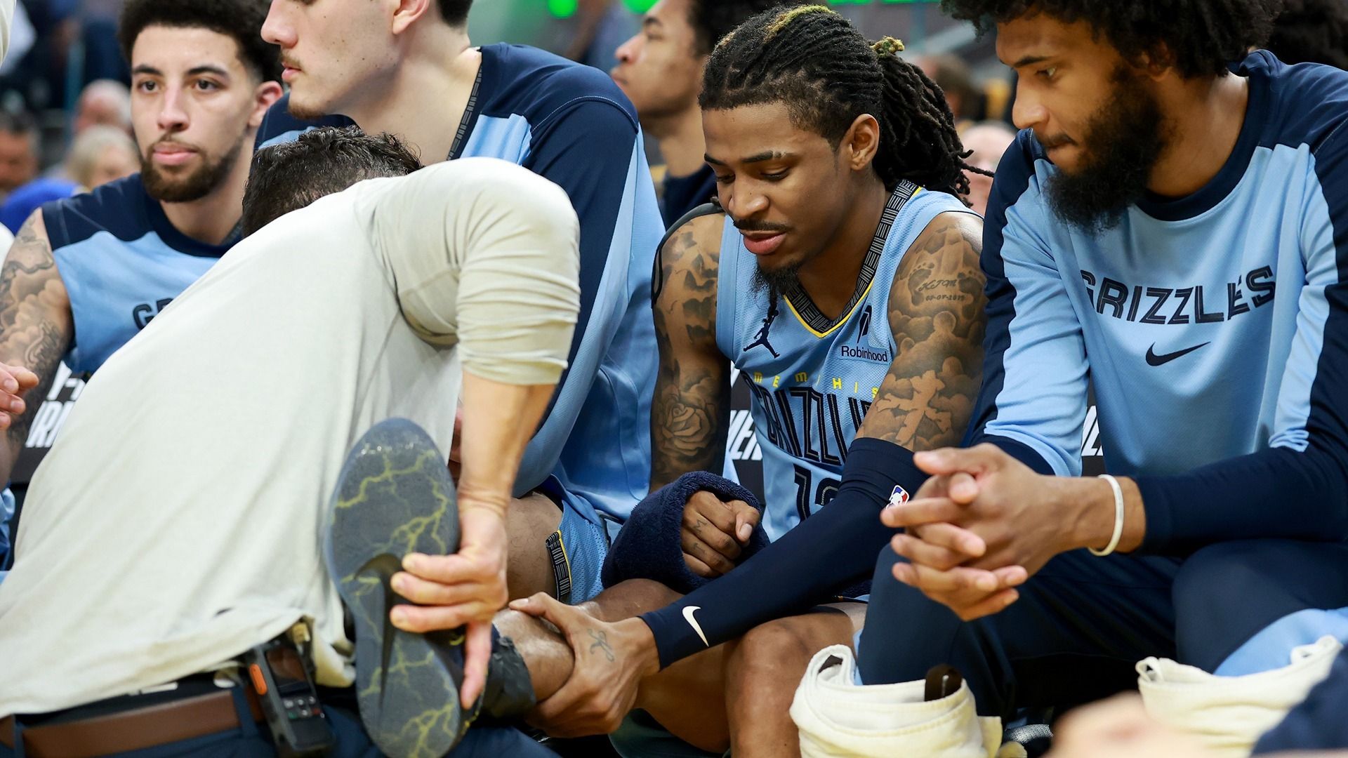 MikeCheck: Morant deflects sore ankle talk, vows ‘I’m playing’ with ...