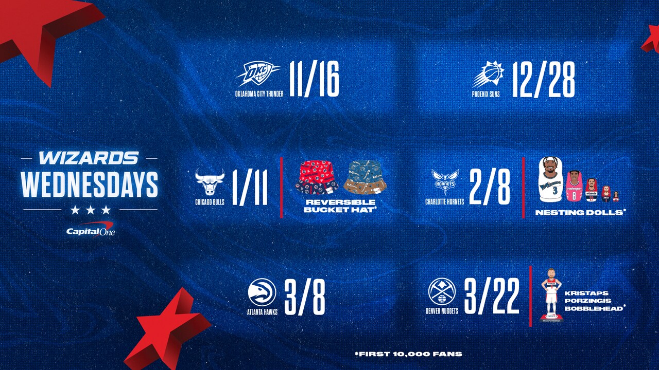 Wizards Wednesdays presented by Capital One tips off Nov. 16 ...