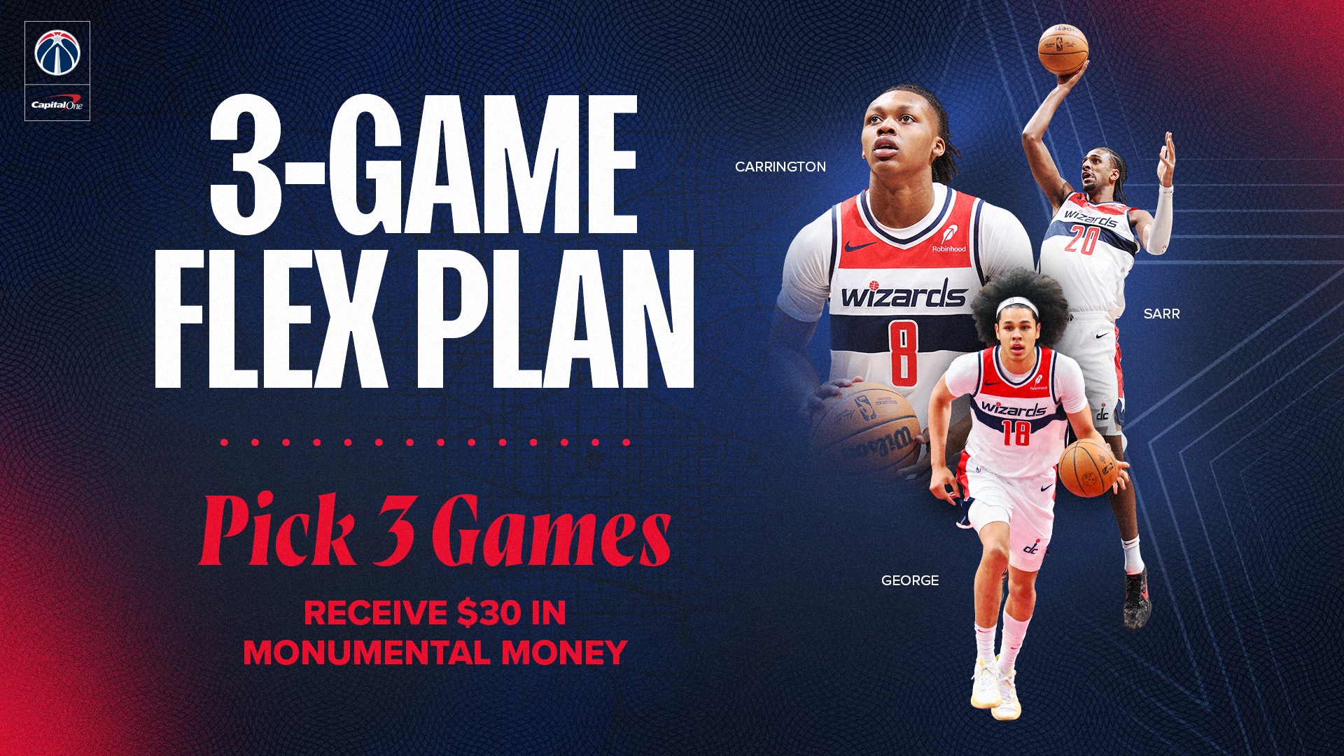 3-Game Flex Plan | Washington Wizards