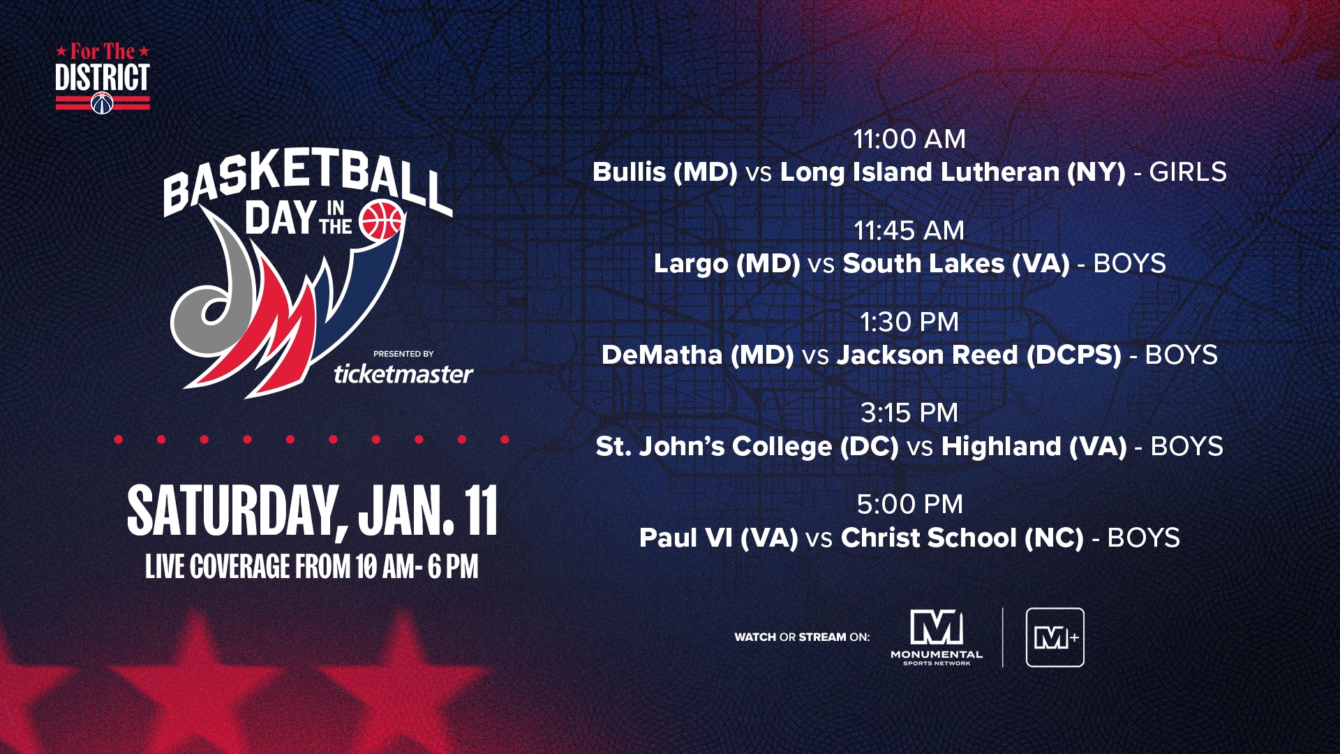 Wizards & Monumental Sports Network To Host Third Annual "Basketball ...