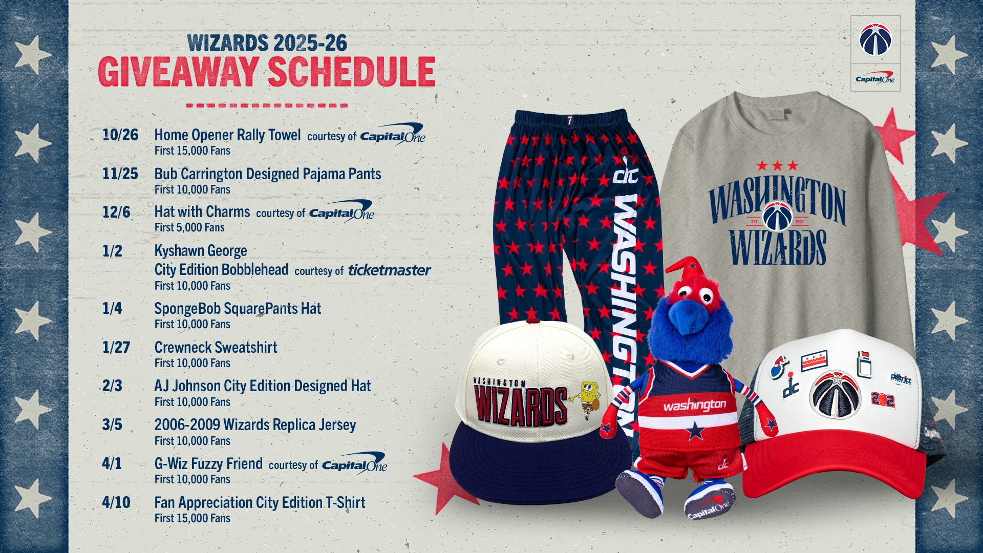 Wizards Unveil Promotional & Theme Night Schedule For The 2025-26 ...