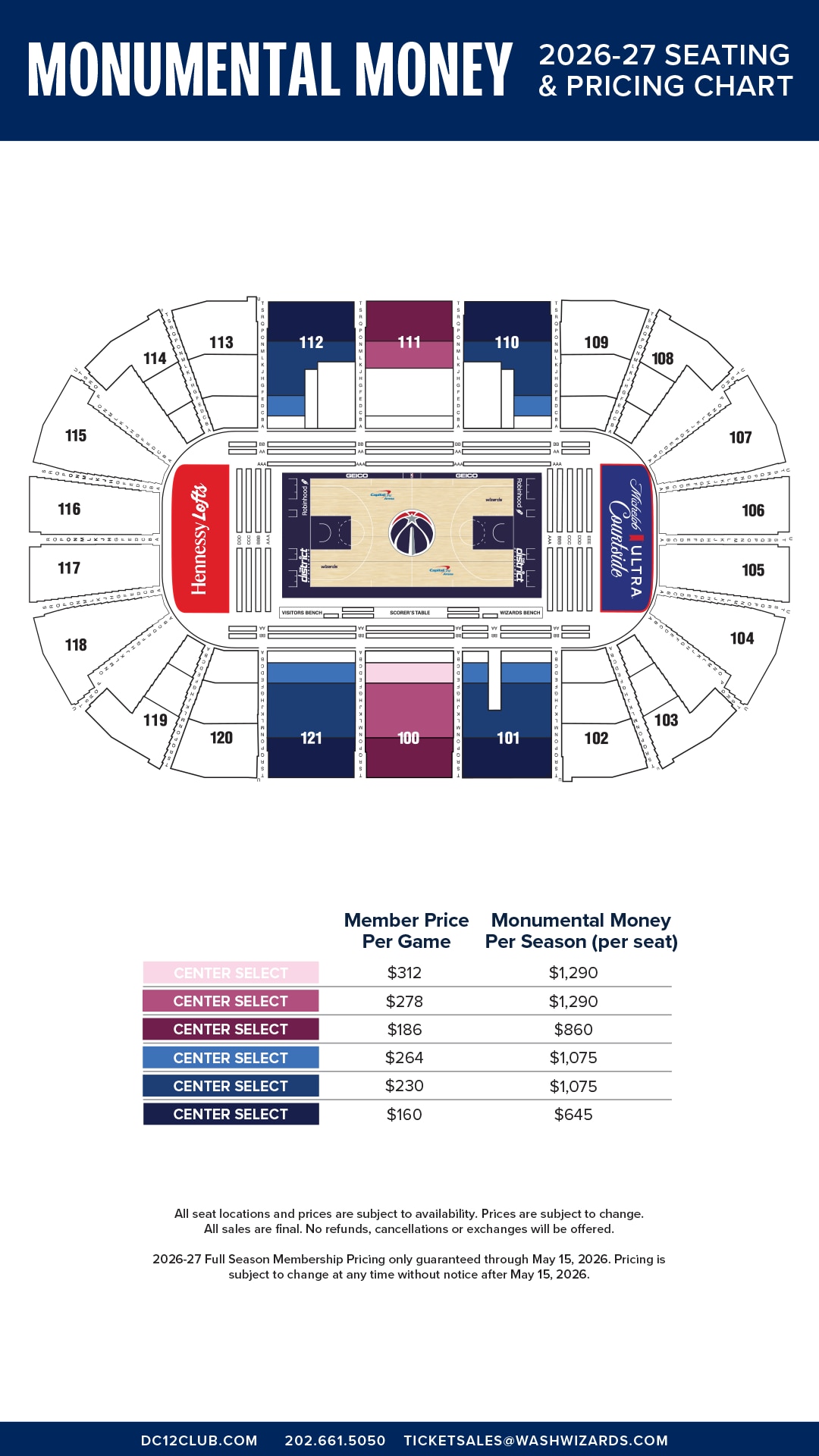 Washington Wizards 2026-27 Season Ticket Memberships