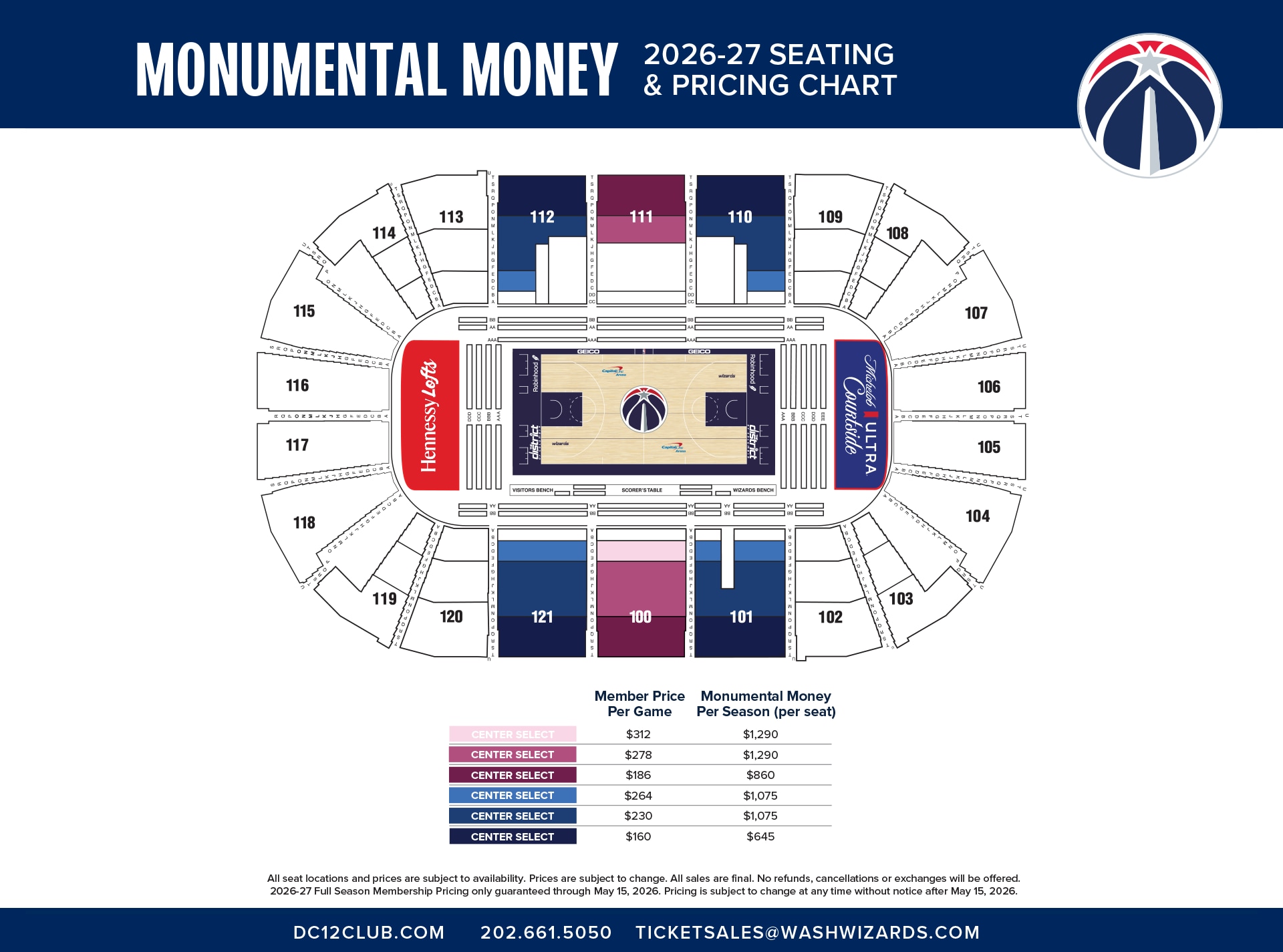 Washington Wizards 2026-27 Season Ticket Memberships