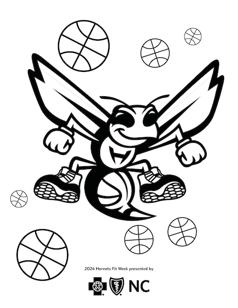 nba coloring pages mascots