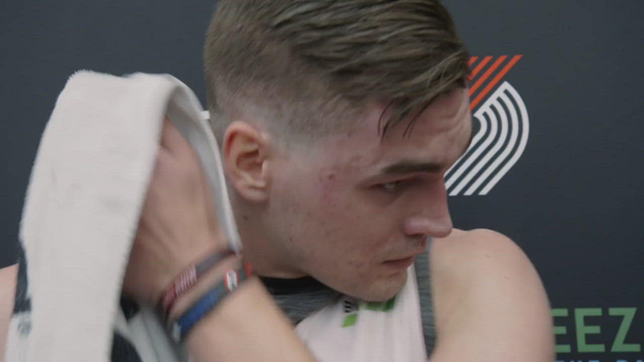Mario Hezonja Media Availability | Portland Trail Blazers
