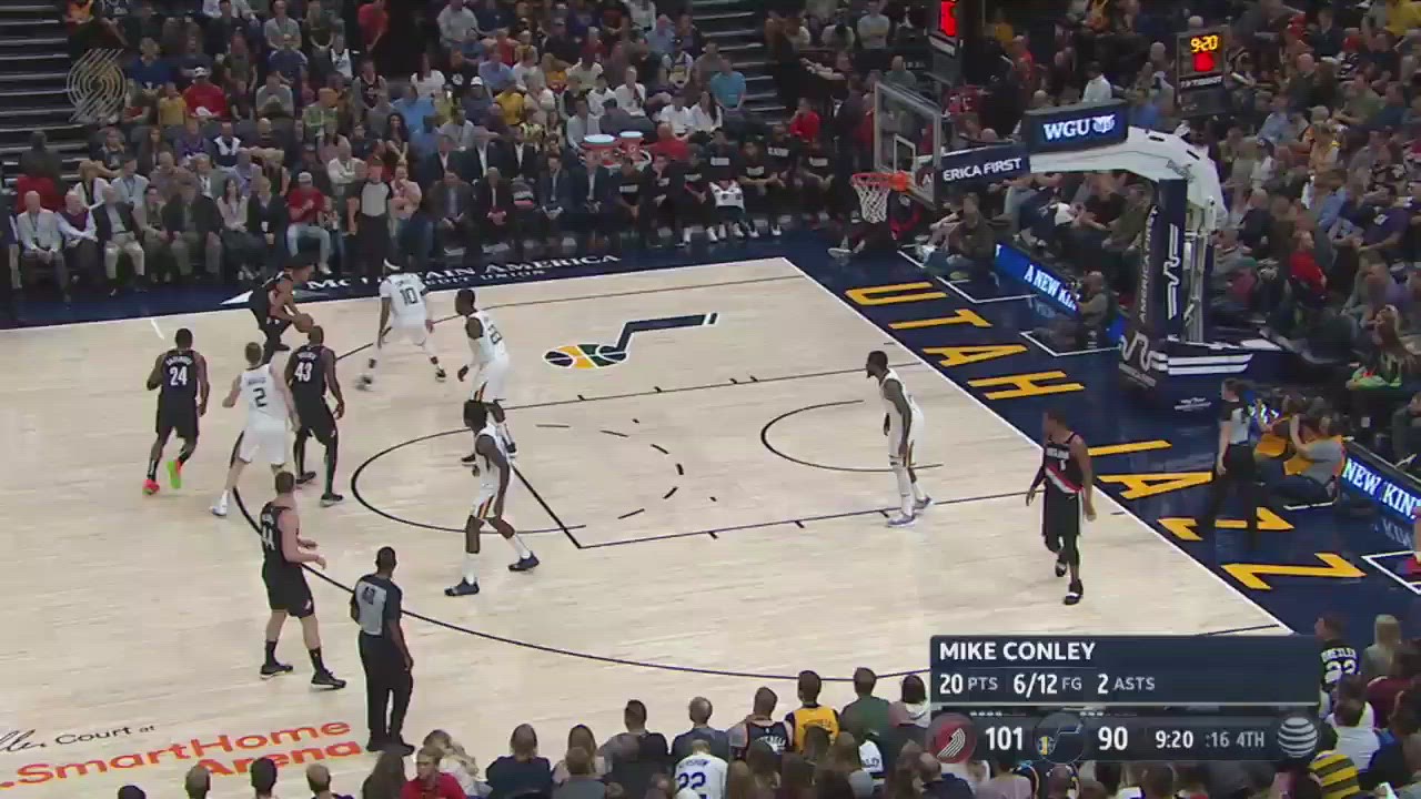 Anfernee Simons puts the moves on Conley | Portland Trail Blazers