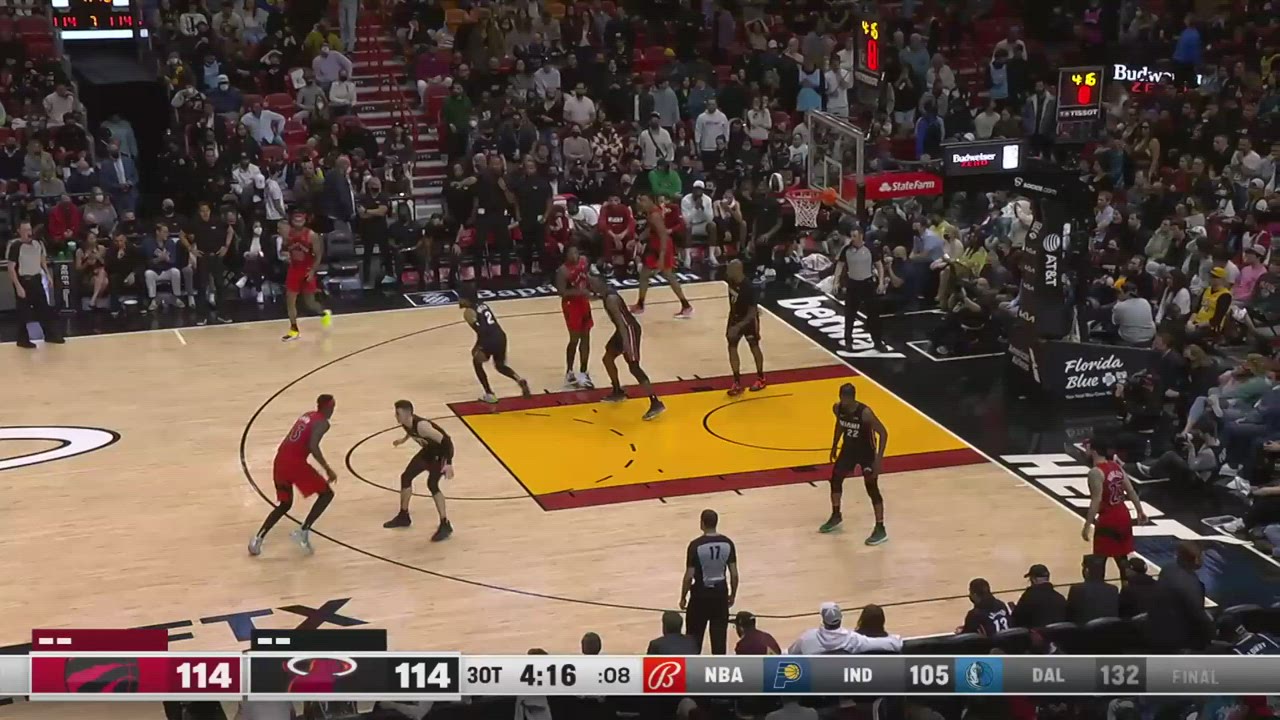 Bam Adebayo With A Block In Triple Overtime | Miami Heat